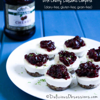 No-Bake "Cheesecake" Bites with Cherry Balsamic Compote :: Dairy-Free ...